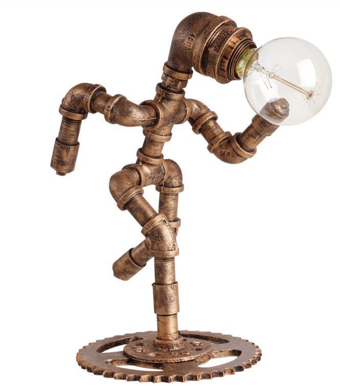 Running Robot Man Lamp – Pipe Decor
